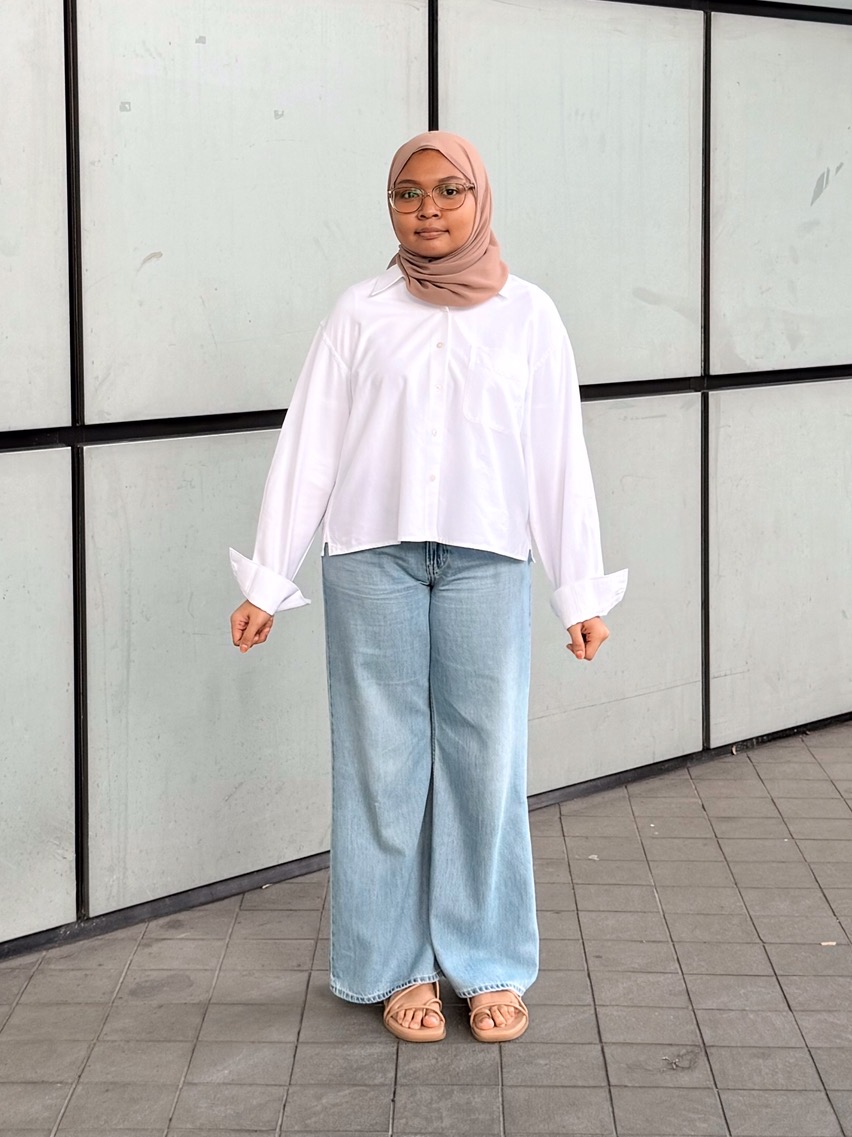 Check styling ideas for「Oxford Boxy Shirt Long Sleeve」| UNIQLO IN