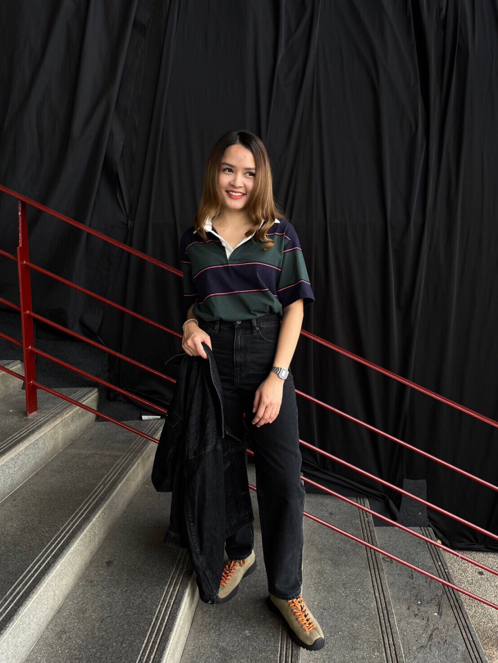 Check styling ideas for「Denim Cropped Jacket、HEATTECH Ultra Stretch ...