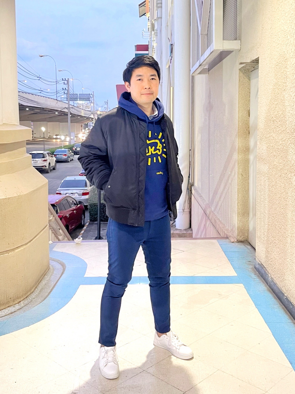 Check styling ideas for「MA-1 Blouson、NYC Pop Icons Long Sleeve Sweat ...