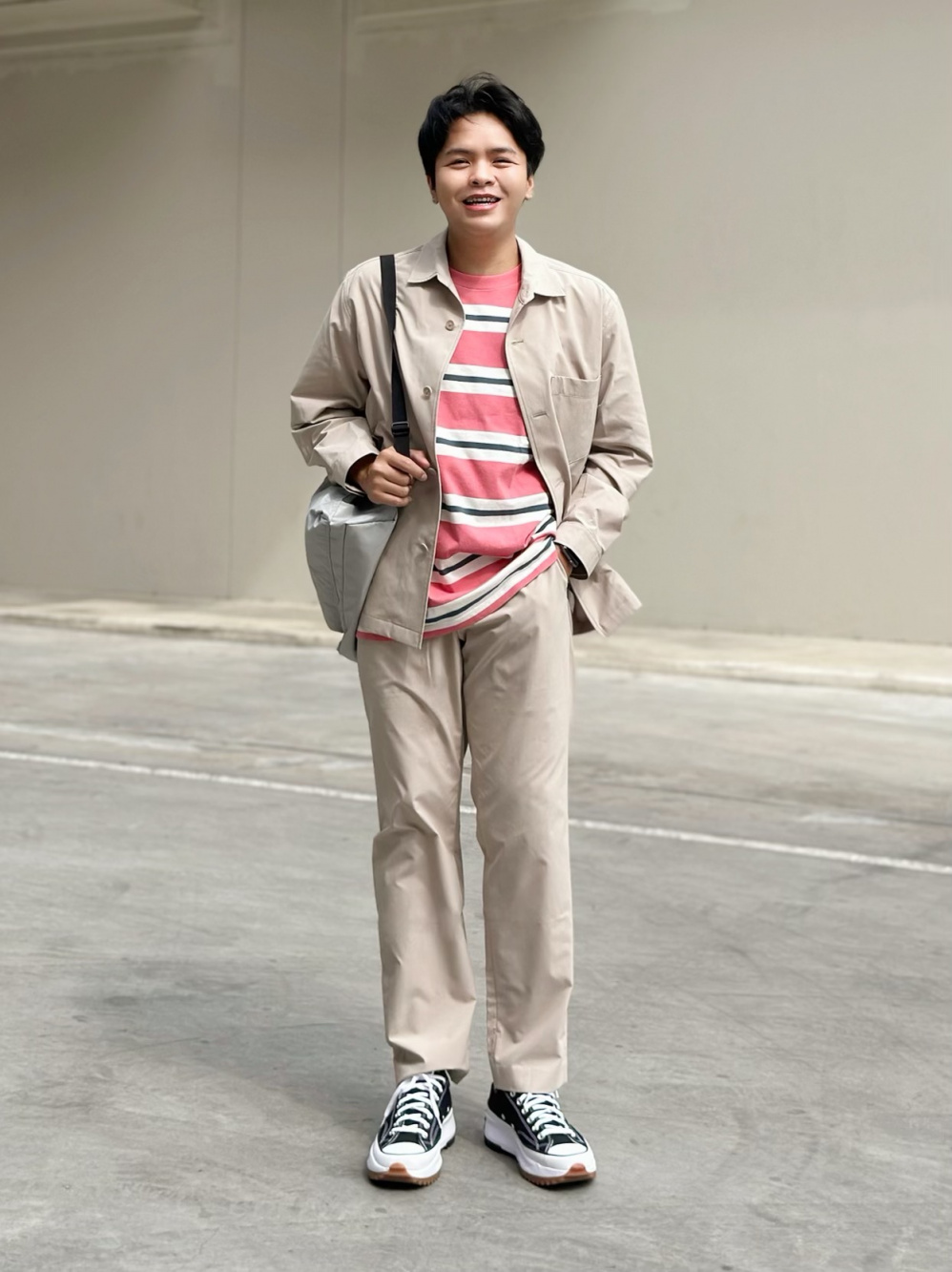 Check styling ideas for「AirSense Relaxed Trousers (Ultra Light Relaxed ...