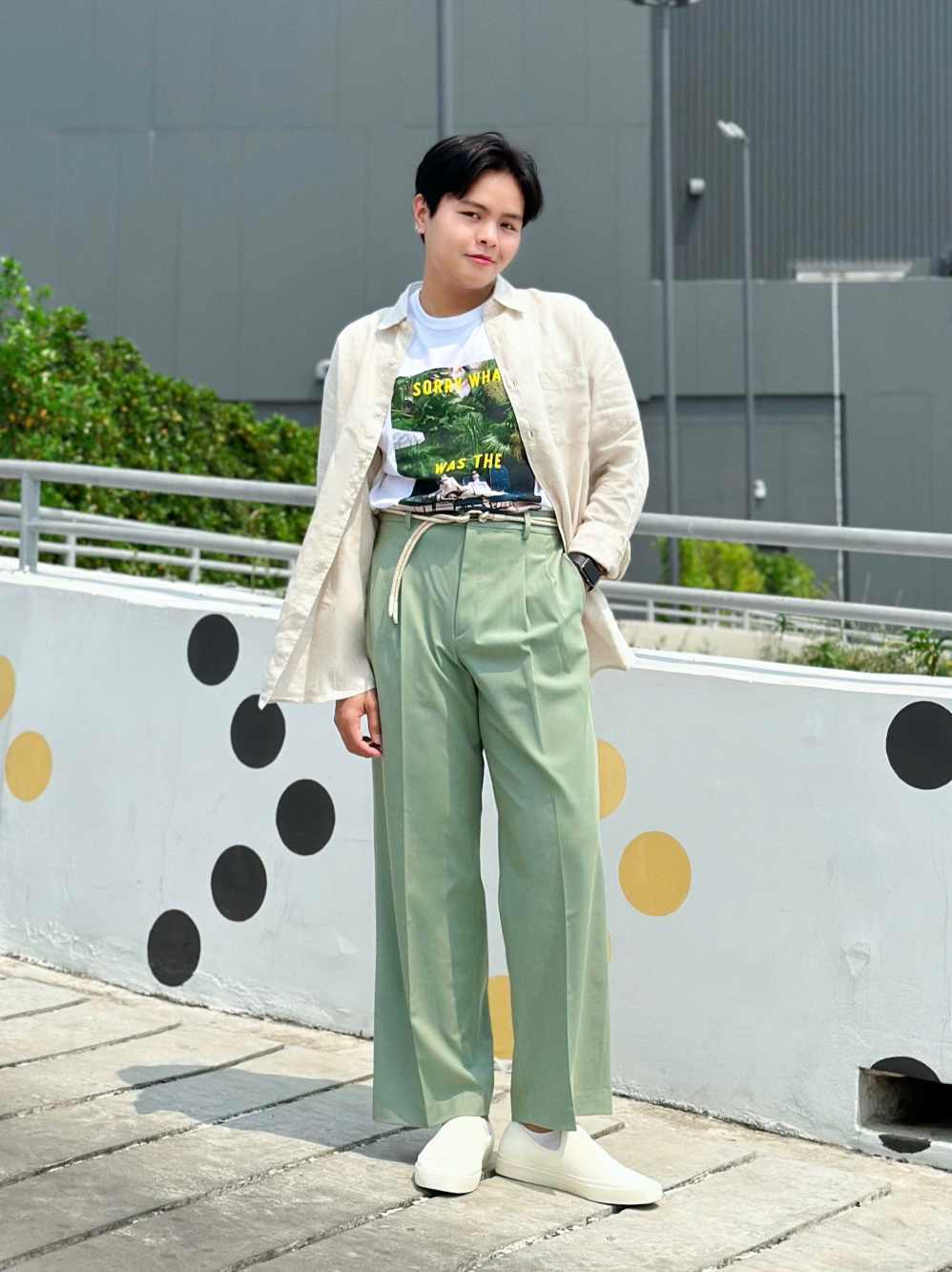 Check styling ideas for「Modal Cotton Stand Collar Short Sleeve Shirt ...