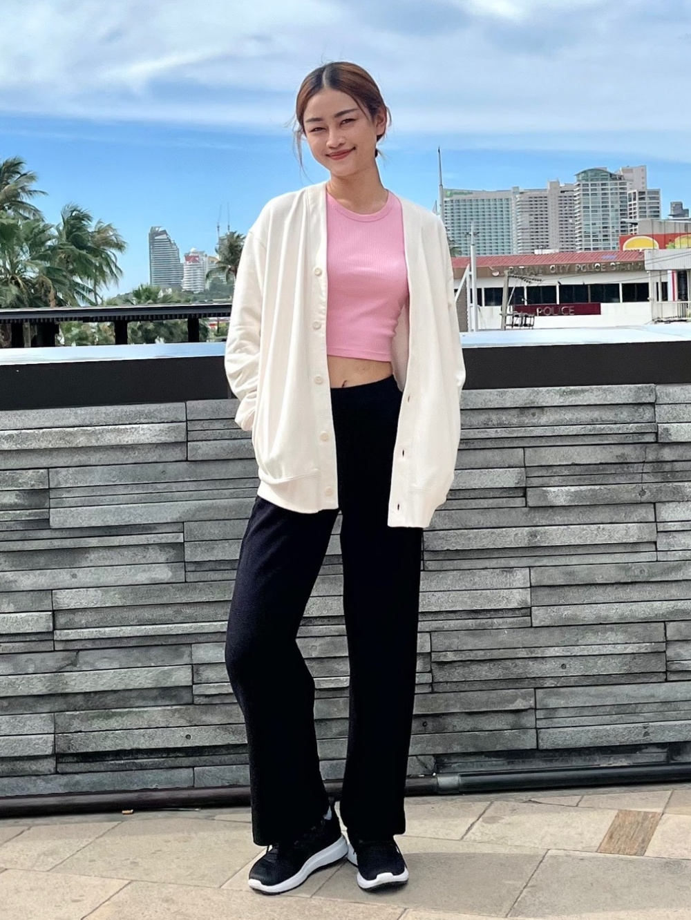 Check styling ideas for「UV Protection Crew Neck Cardigan、Ribbed Racer ...