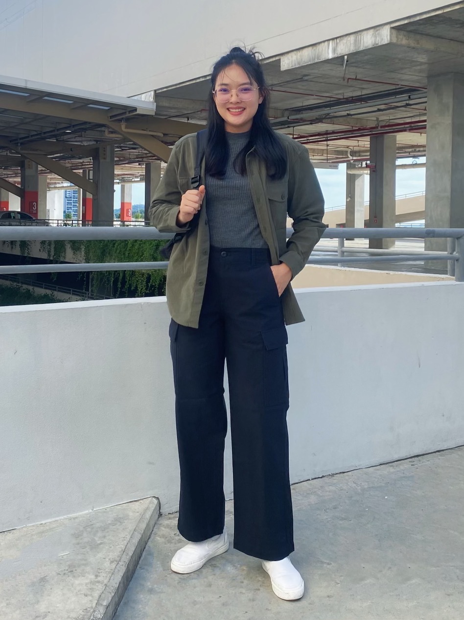 Check styling ideas for「Jersey Long Sleeve Over Shirt、AIRism Cotton ...