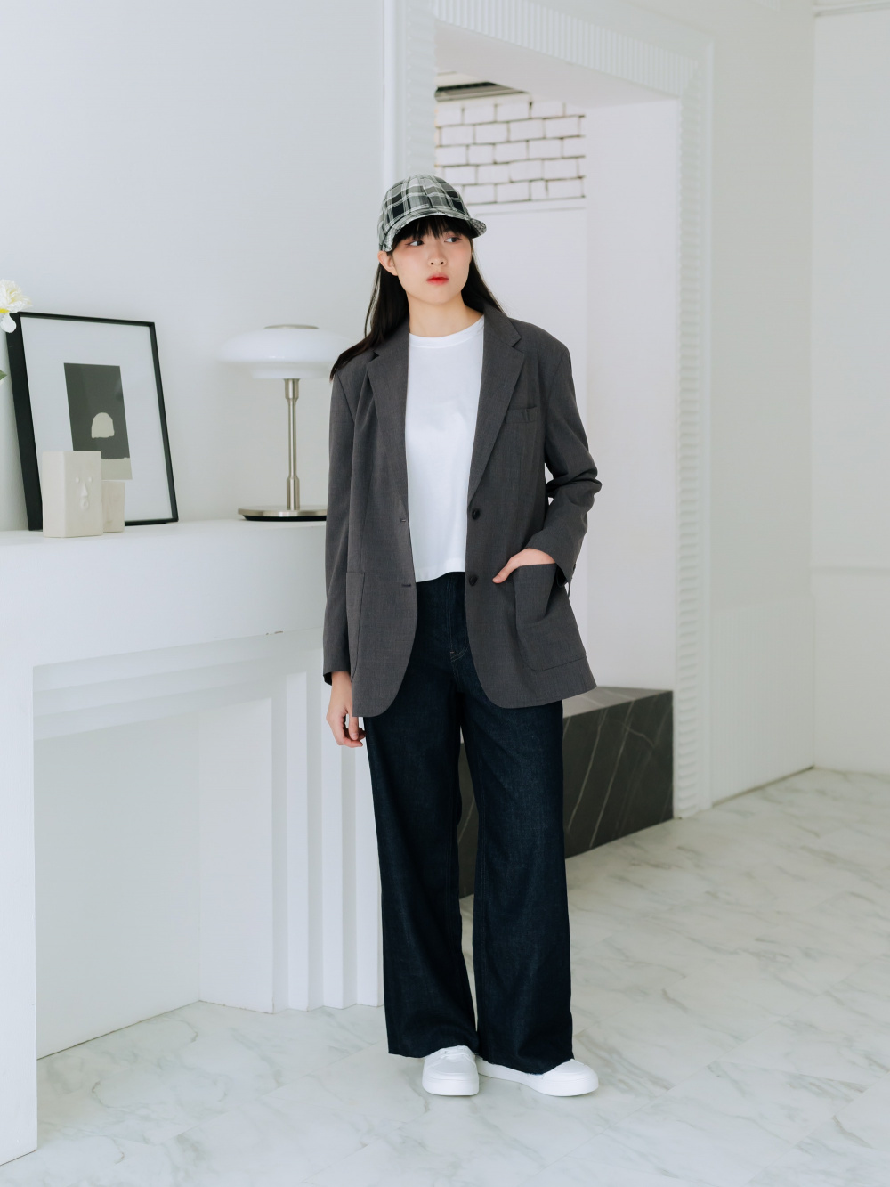 Check styling ideas for「Relaxed Tailored Jacket (Set Up)、Pleated Wide ...
