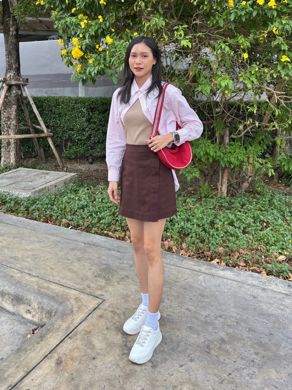 Check styling ideas for「Soft Flannel Skipper Long Sleeve Shirt、Halter ...