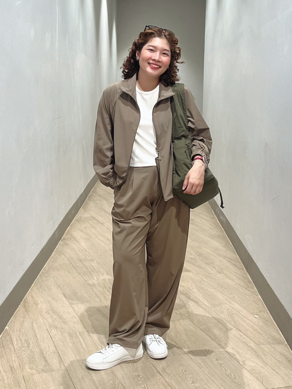 Check styling ideas for「AIRism Cotton Long Sleeve Crew Neck T-Shirt ...