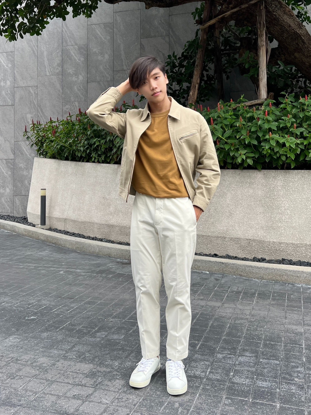 Check styling ideas for「Smart Wide Pants (Regular Length)、Crew Neck ...