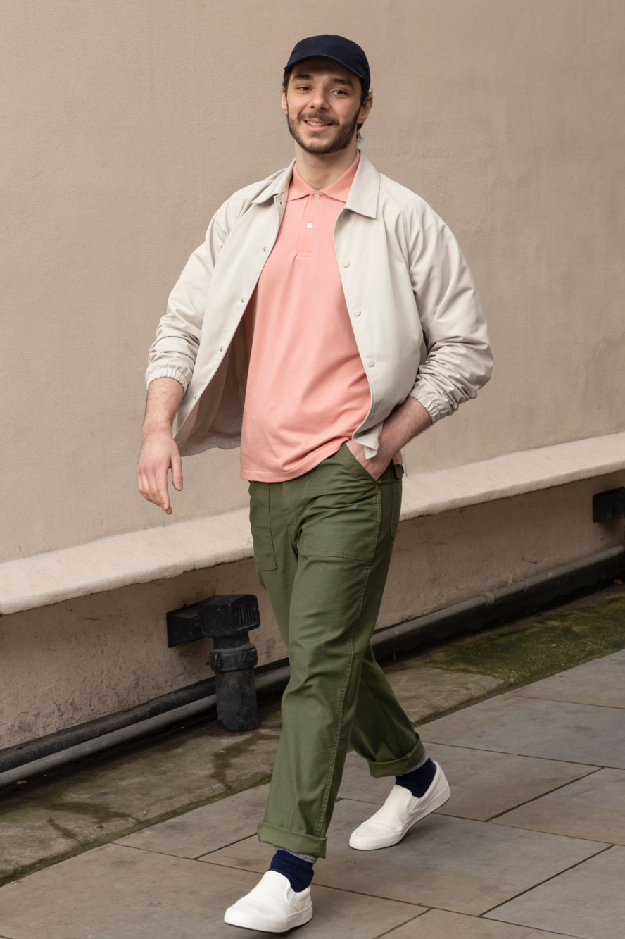 Check styling ideas for「PILE-LINED SHORT BLOUSON、COLOURFUL 50 SOCKS ...