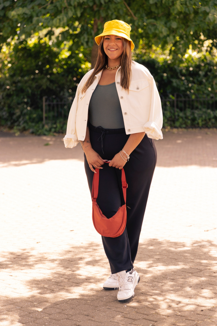 Outfit ideas of「Denim Cropped Jacket、Flared High-Rise Jeans」| UNIQLO US