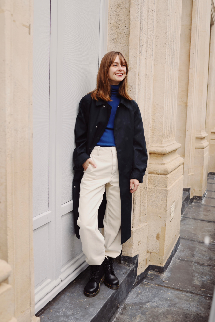 Check styling ideas for「Straight Leg Jeans、Merino Ribbed Turtleneck ...