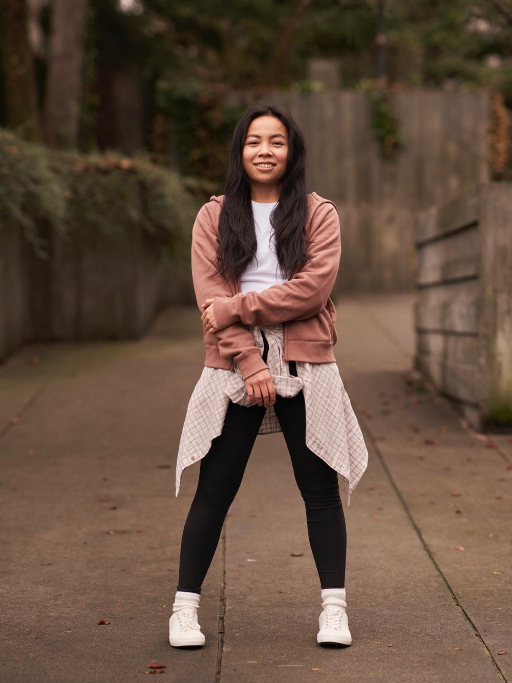 Check styling ideas for「SMOOTH STRETCH COTTON CREW NECK LONG SLEEVE T ...