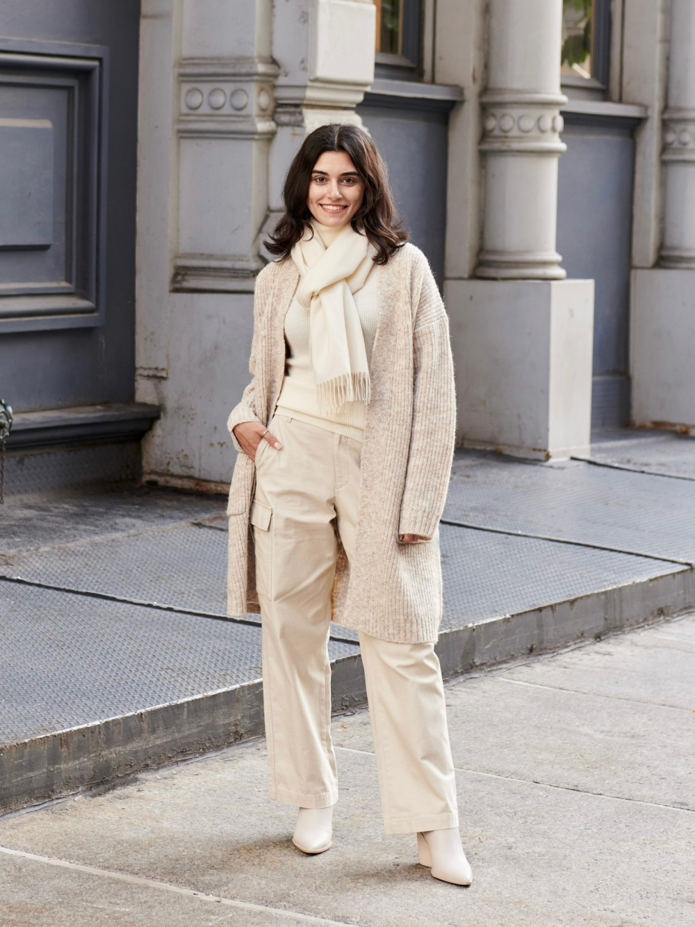 Check styling ideas for「Fluffy Yarn Fleece Full-Zip Jacket、HEATTECH ...